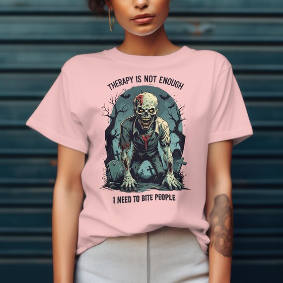 ImaginationInnovator | Grunge Zombie I Need To Bite People PNG Shirt ...